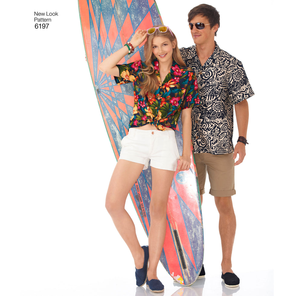New Look Sewing Pattern 6197 Misses' and Men's Shirts | Sewing Patterns ...