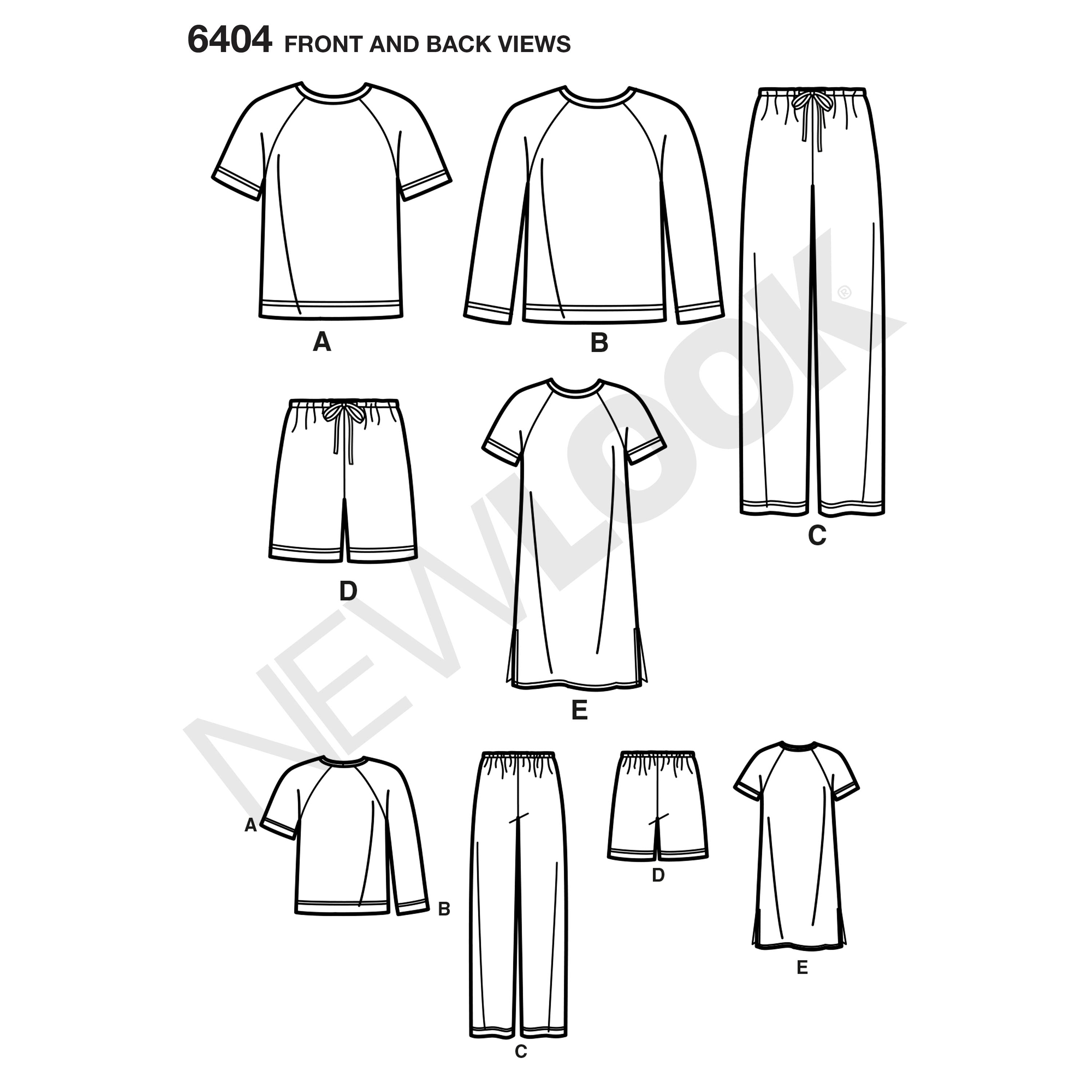 New Look Sewing Pattern 6404 - Misses' and Men's Separates | Sewing ...