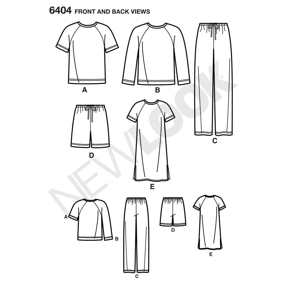New Look Sewing Pattern 6404 - Misses' and Men's Separates | Sewing ...
