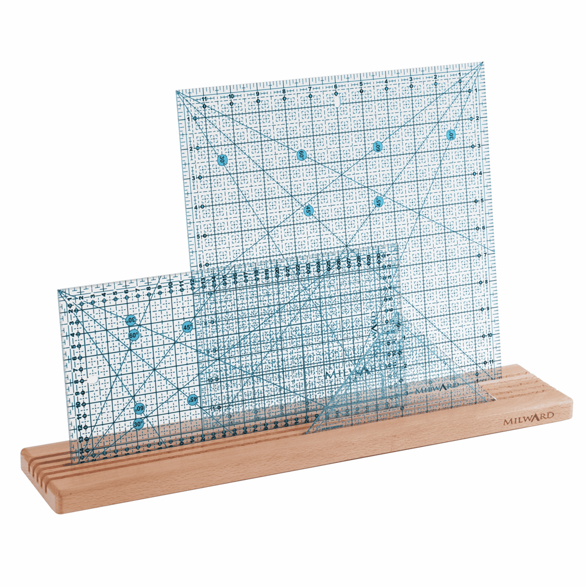 Milward 5 Slot Wooden Acrylic Ruler Storage Rack | Quilting Tools – My ...