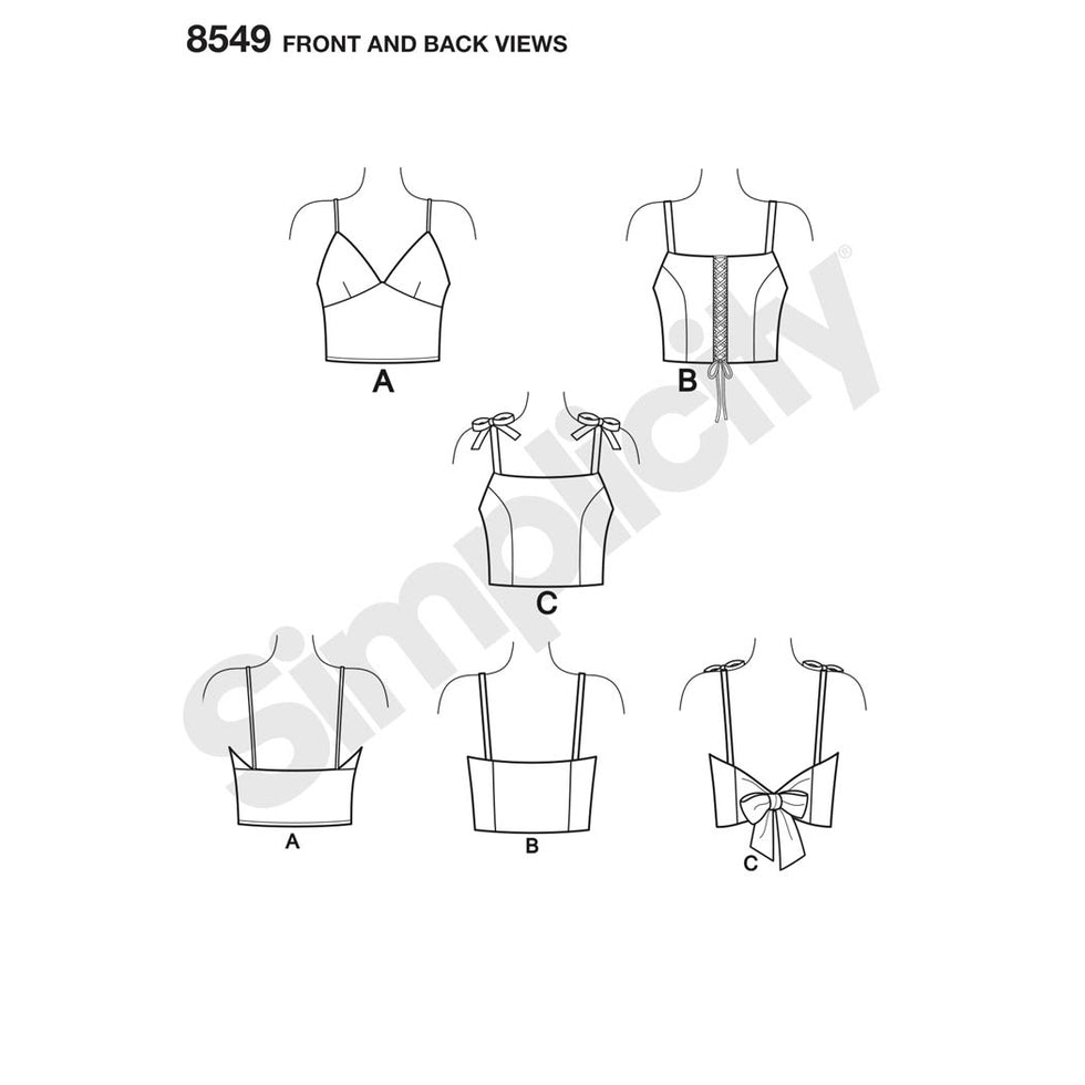 Simplicity 8549 - Women’s' Bra Tops | Sewing Patterns – My Sewing Box