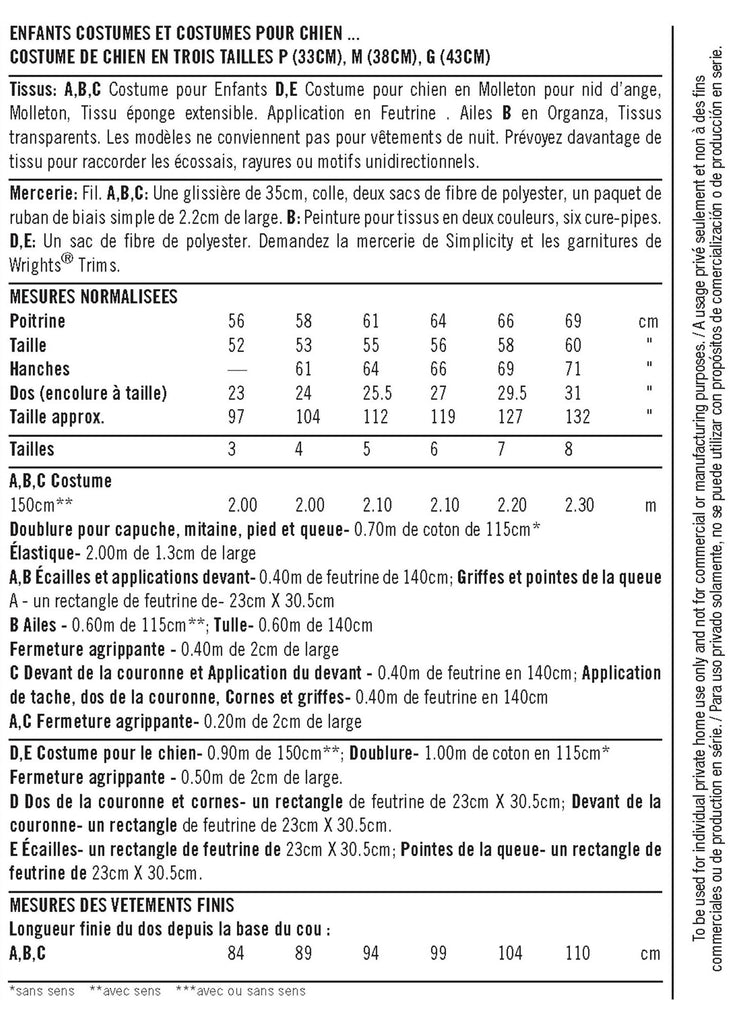 Simplicity 1765 - Child's and Dog Costumes | Sewing Patterns – My ...