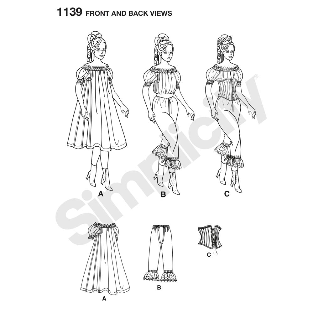 Simplicity 1139 - Women's Civil War Undergarments | Sewing Patterns ...
