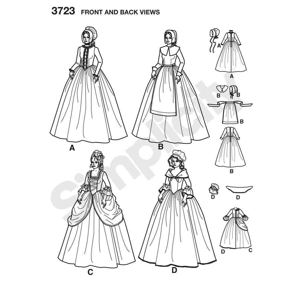 Simplicity 3723 - Women's Costumes | Sewing Patterns – My Sewing Box Simplicity 3723 - Women's Costumes | Sewing Patterns – My Sewing Box