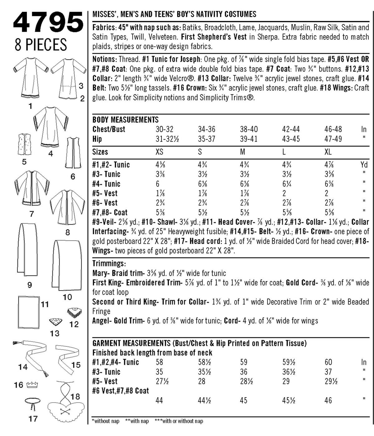 Simplicity 4795 - Women's, Men & Teen Costumes | Sewing Patterns – My ...