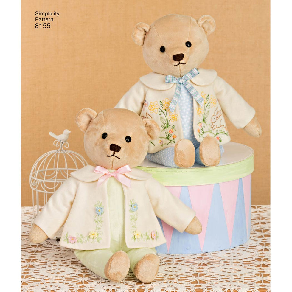 Simplicity 8155 - Stuffed Bears with Clothes | Sewing Patterns – My ...