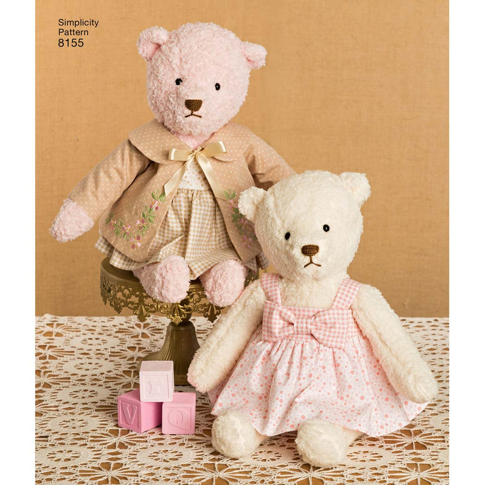 Simplicity 8155 - Stuffed Bears with Clothes | Sewing Patterns – My ...