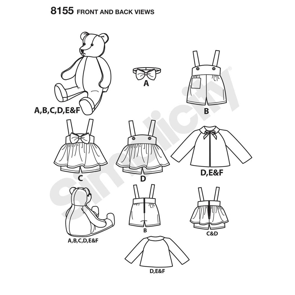 Simplicity 8155 - Stuffed Bears with Clothes | Sewing Patterns – My ...