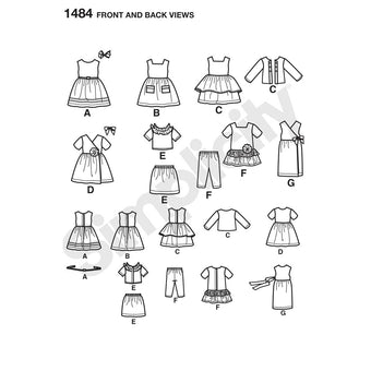 Simplicity 1484 - 18" Doll Clothes | Sewing Patterns – My Sewing Box
