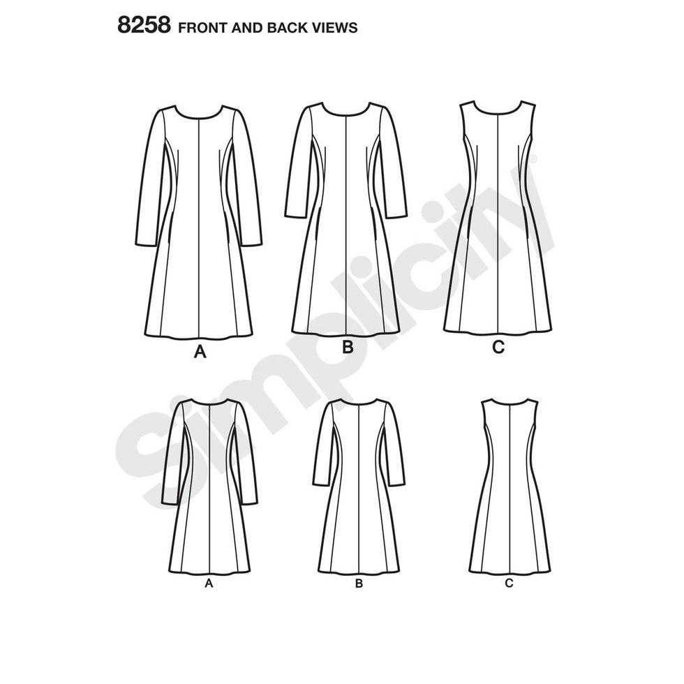 Simplicity 8258 - Women's and Plus Size Amazing Fit Dress | Sewing ...