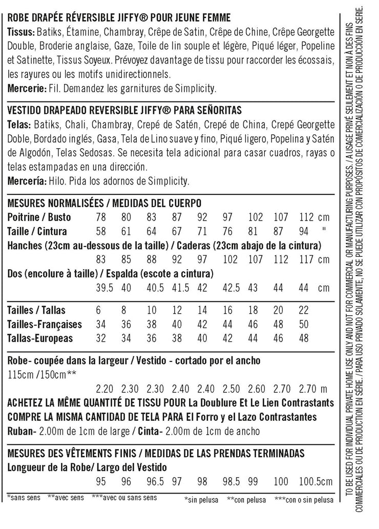 Simplicity 1356 - Women's Jiffy® Reversible Wrap Dress | Sewing ...