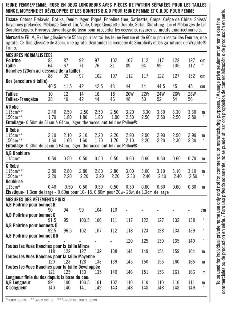 Simplicity Pattern 1800 - Women's & Plus Size Amazing Fit Dresses ...