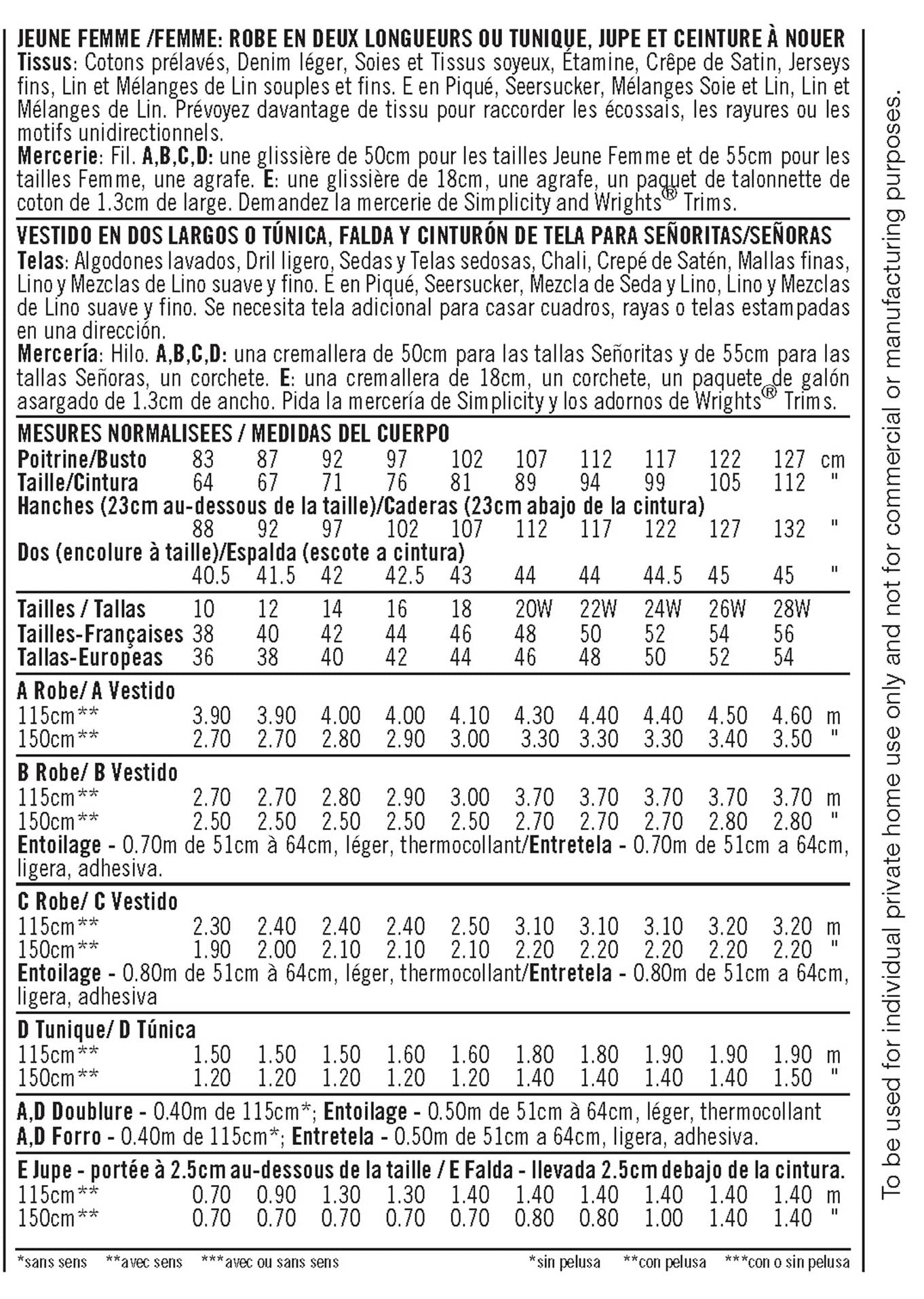 Simplicity 2917 - Women's or Plus Size Dresses, Tunic, Skirt and Tie ...