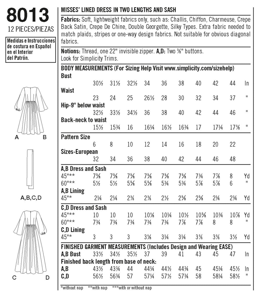 Simplicity 8013 - Women's Vintage 1970's Dresses' | Sewing Patterns ...