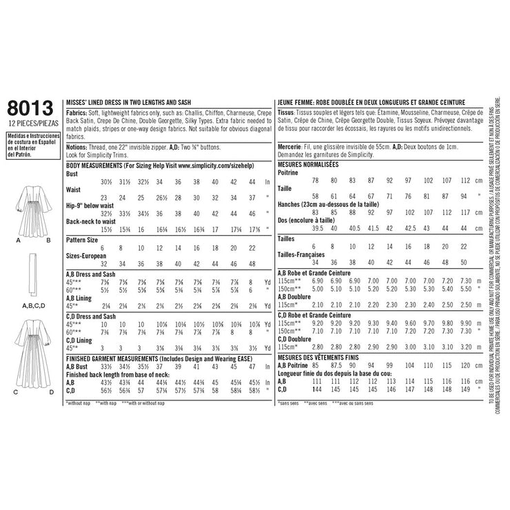 Simplicity 8013 - Women's Vintage 1970's Dresses' | Sewing Patterns ...