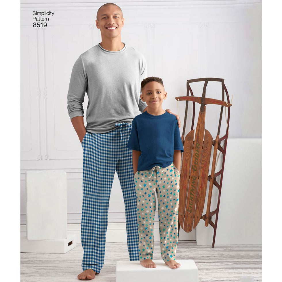 Simplicity 8519 - Boys' and Men's Slim Fit Lounge Trousers | Sewing ...