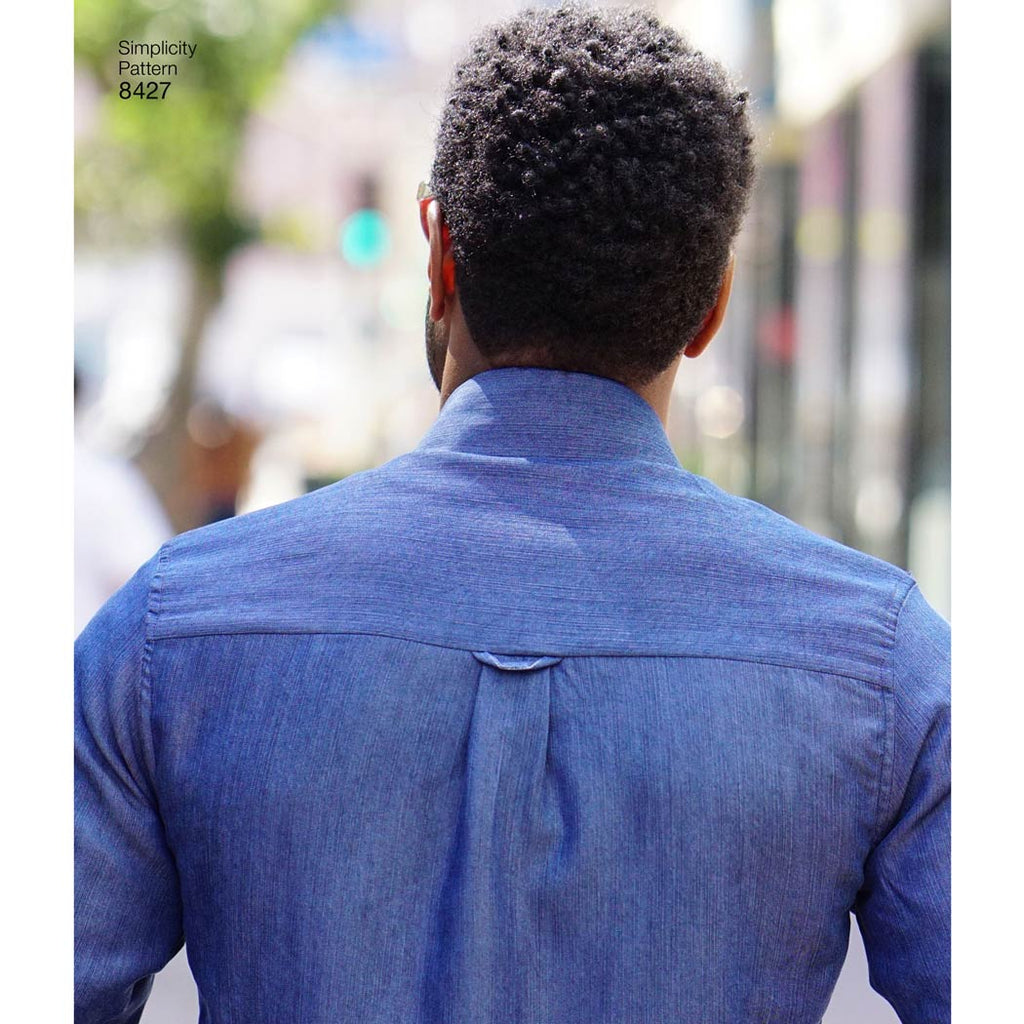 Simplicity 8427 - Men's Fitted Shirt with Collar & Cuff Variations by ...