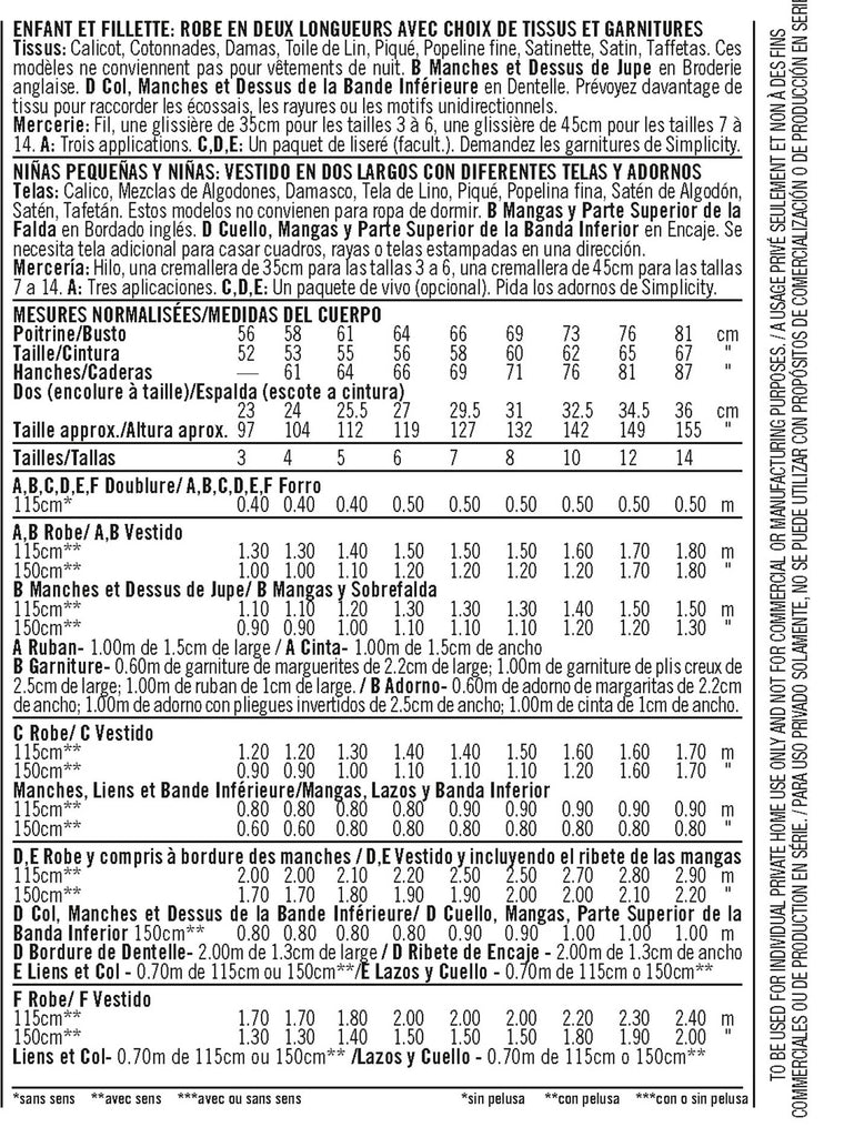 Simplicity 1211 - Child's and Girls' Dress in two lengths | Sewing ...