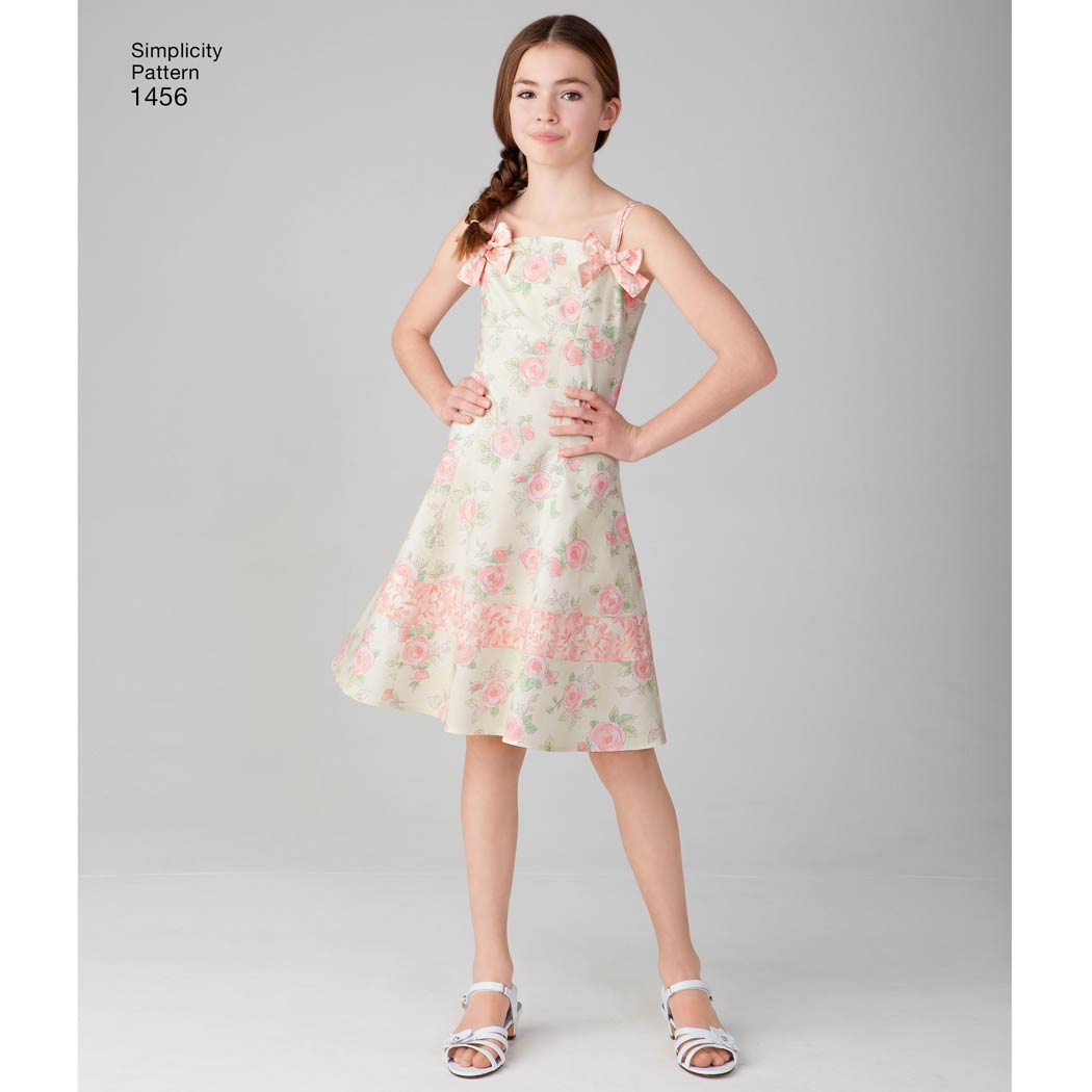 Simplicity 1456 - Child's and Girls' Dress with Bodice Variations and ...