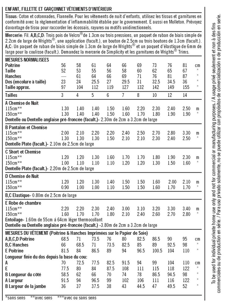 Simplicity 1570 - Child's, Girls', and Boys' Loungewear | Sewing ...