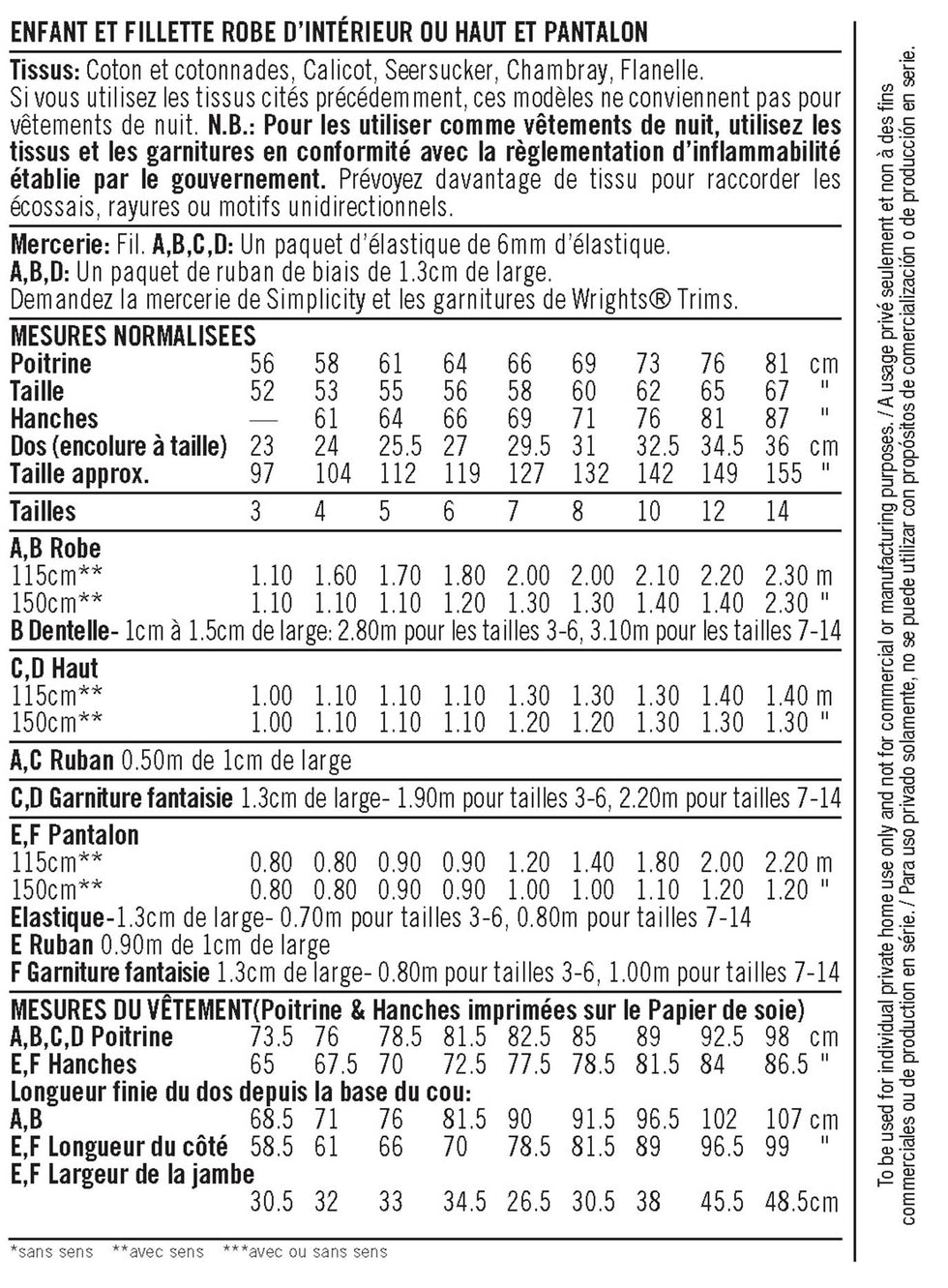 Simplicity 1722 Learn to Sew Child's and Girl's Loungewear | Sewing ...