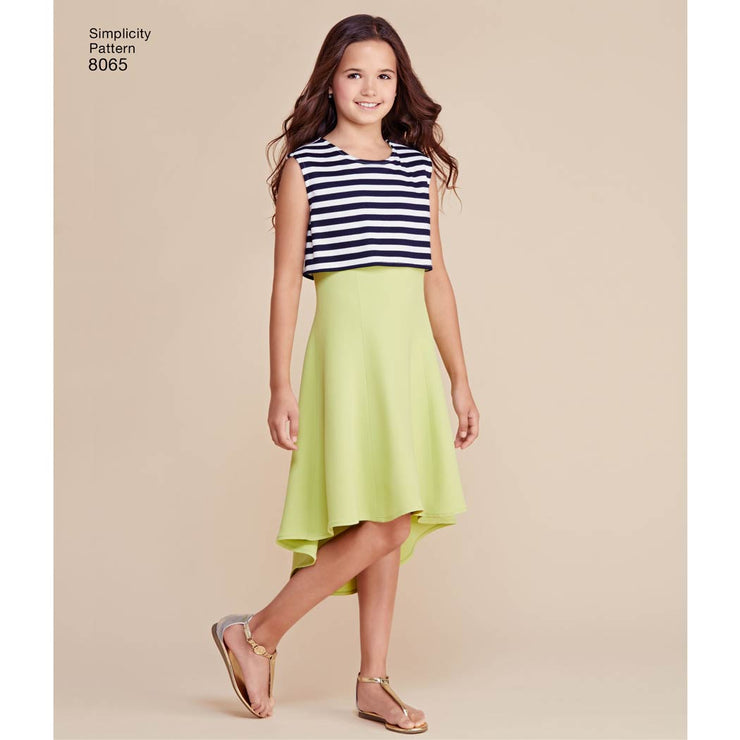 Simplicity 8065 - Girls' and Girls' Plus Dress or Popover Dress | Sewing Patterns – My Sewing Box