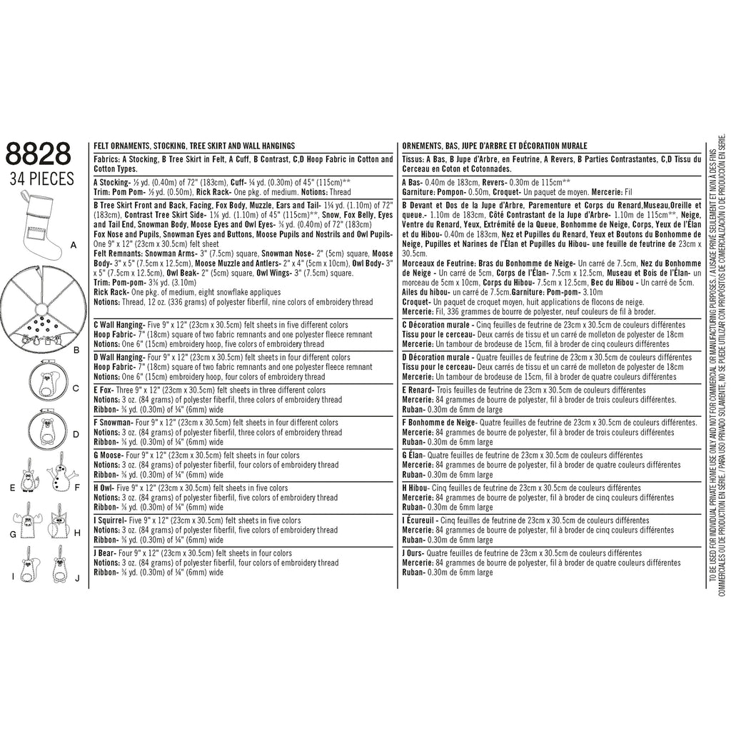 Simplicity 8828 - Holiday Decorating | Sewing Patterns – My Sewing Box