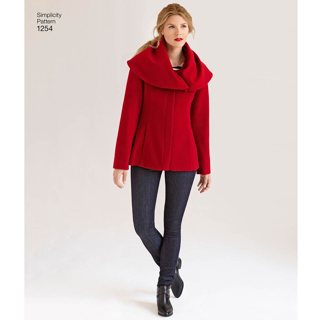 Simplicity 1254 - Women's Leanne Marshall Easy Lined Coat or Jacket ...
