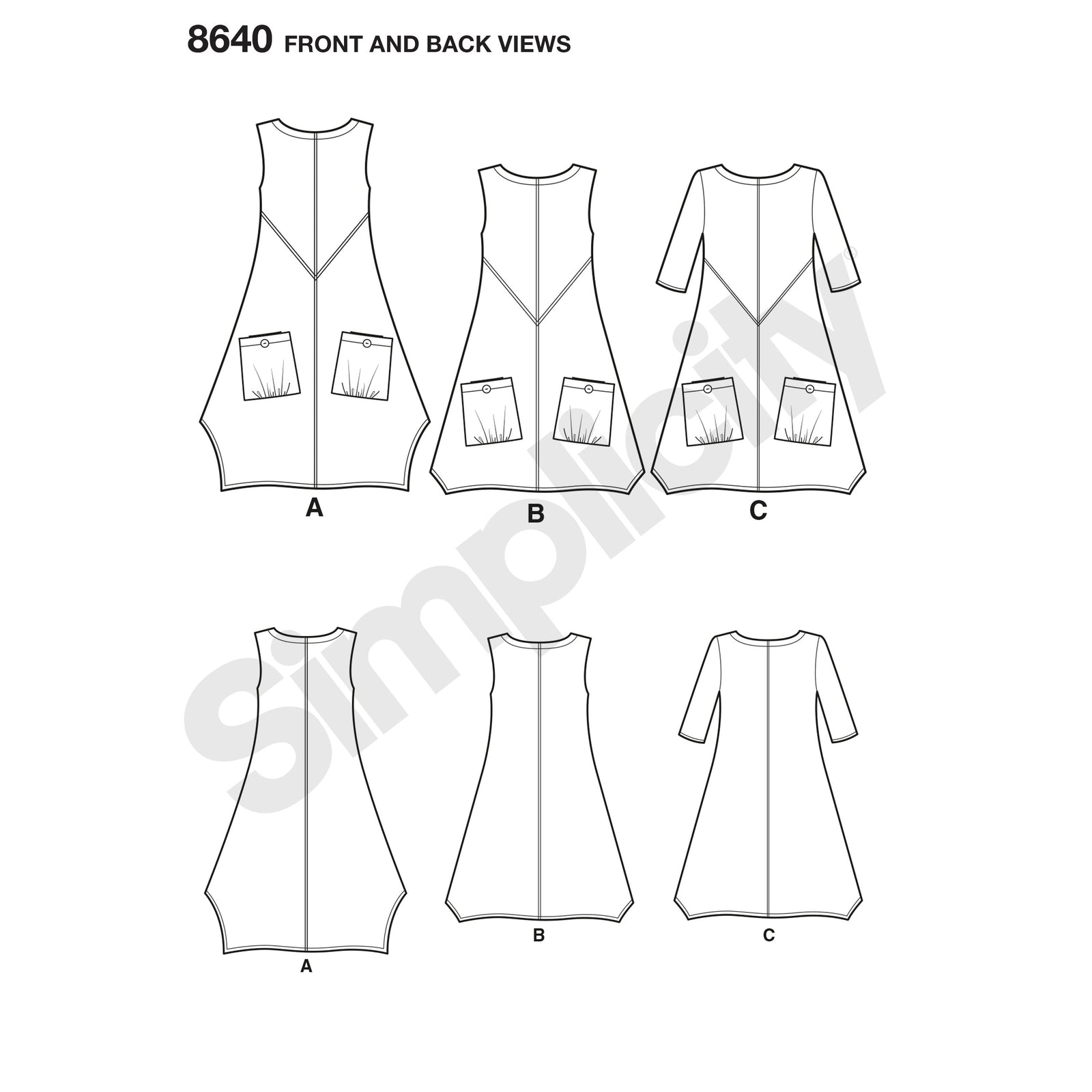 Simplicity 8640 - Women’s / Plus Size Dress or Tunic | Sewing Patterns ...