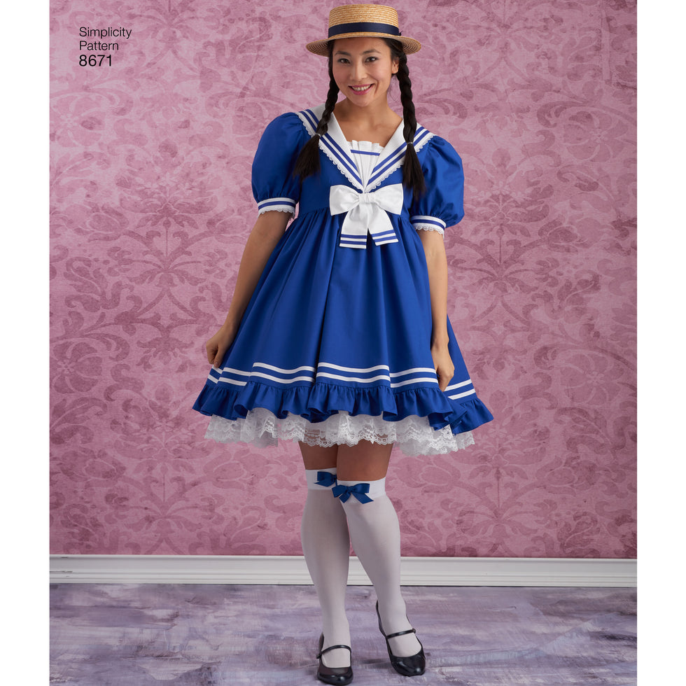 Simplicity 8671 - Women’s Lolita Costume Dresses | Sewing Patterns – My Sewing Box
