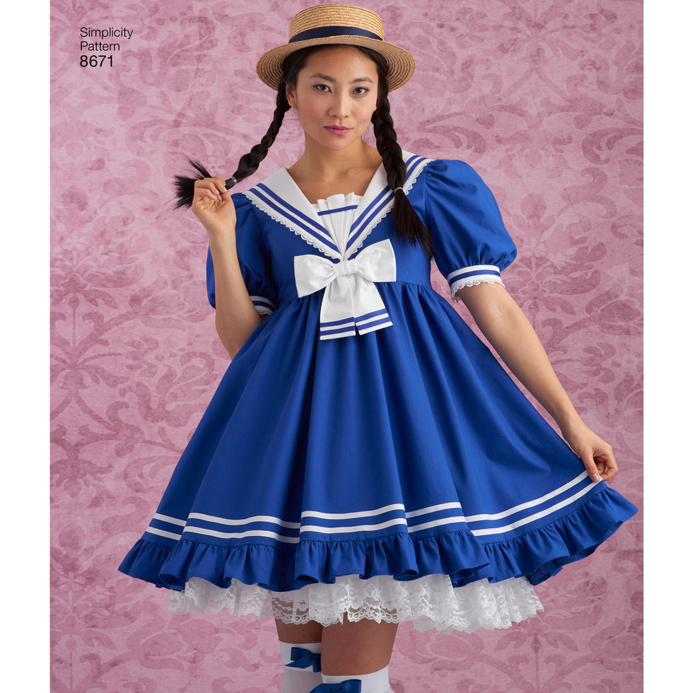Simplicity 8671 - Women’s Lolita Costume Dresses | Sewing Patterns – My Sewing Box