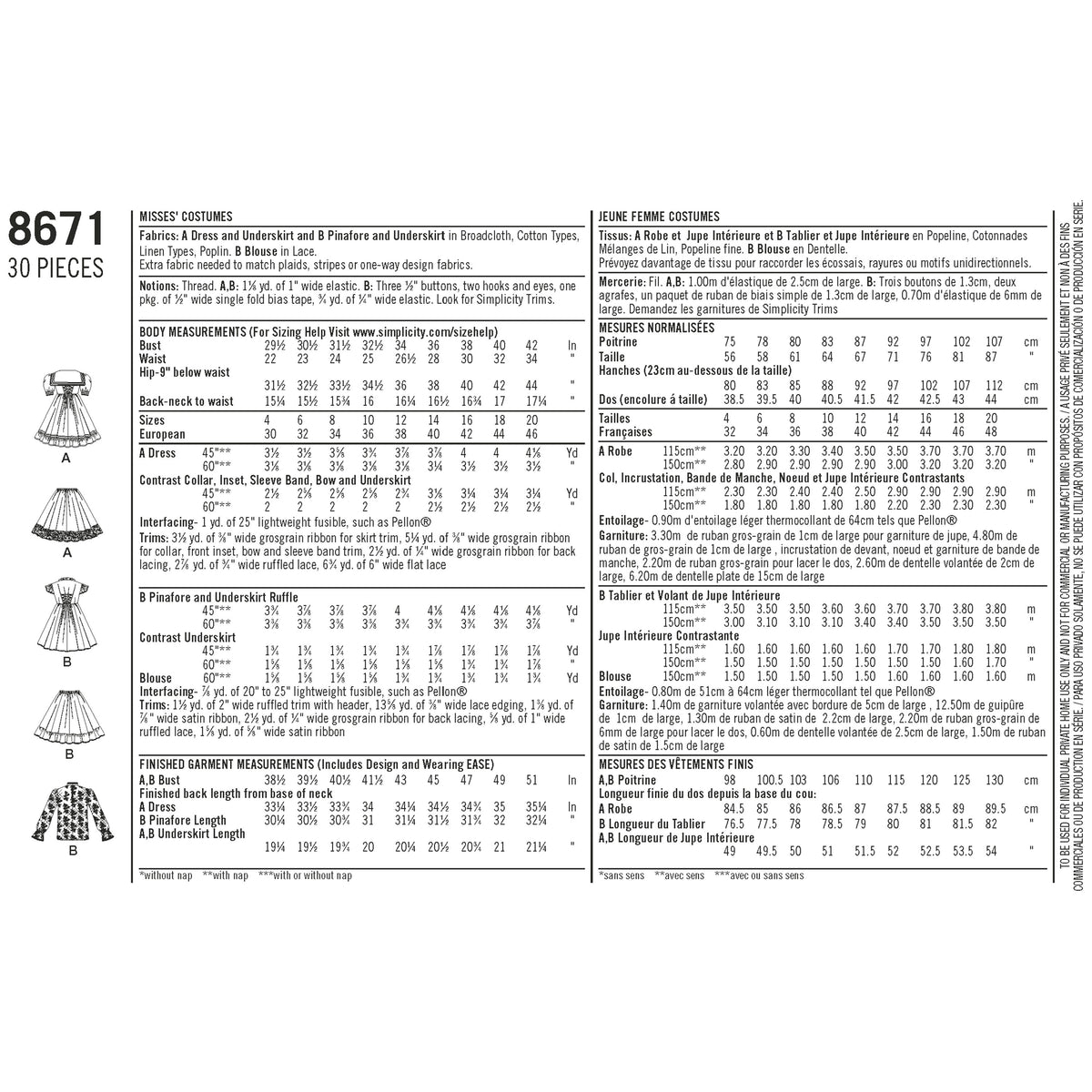 Simplicity 8671 - Women’s Lolita Costume Dresses | Sewing Patterns – My ...