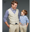 Simplicity 8023 - Boys/Men's Vest, Bow-tie, Cummerbund and Ascot ...