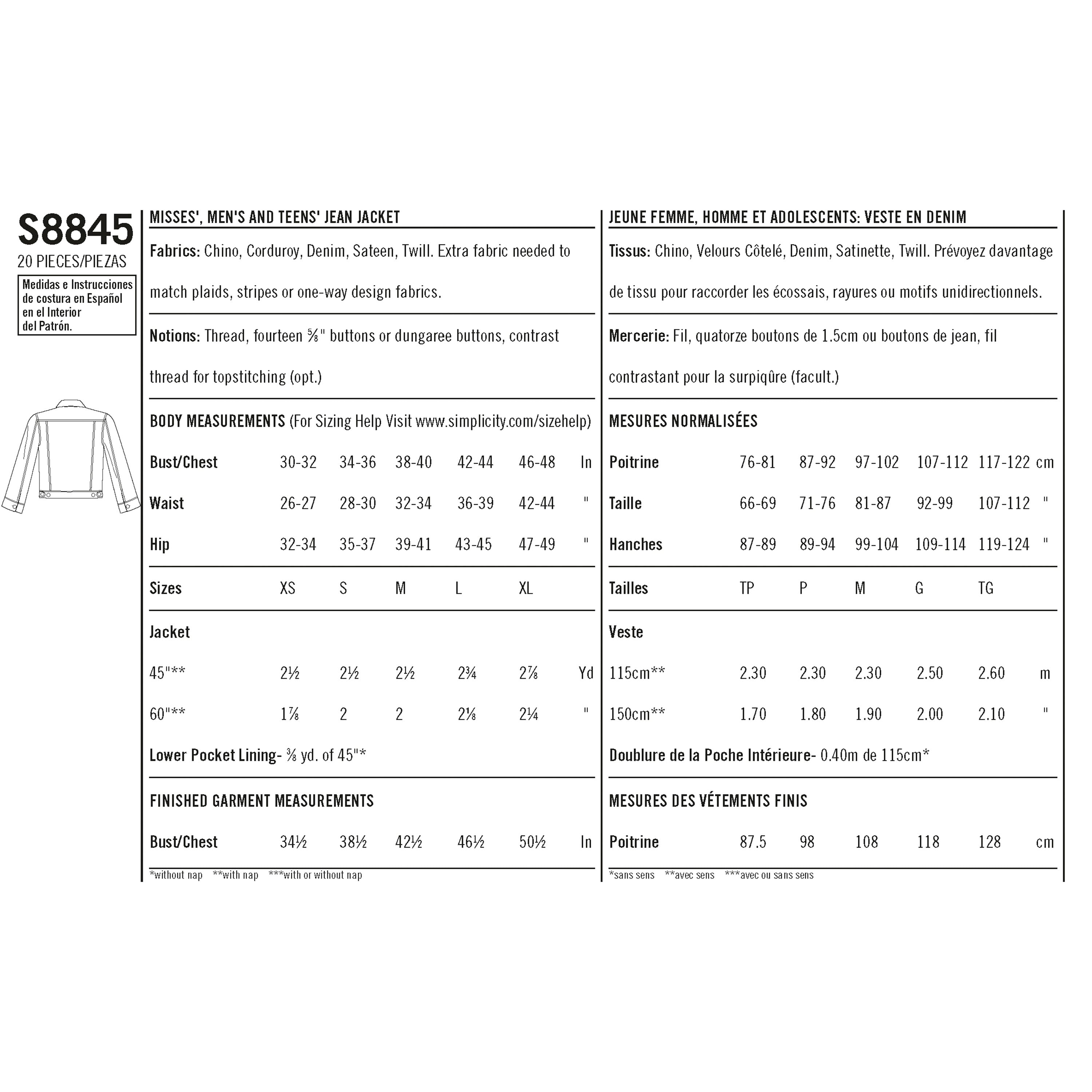 Simplicity Pattern S8845 - Mimi G Jean Jacket | Sewing Pattern – My ...