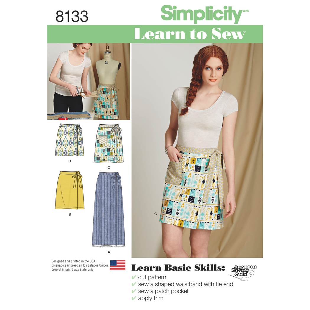 Simplicity 8133 - Women's Learn to Sew Wrap Skirts | Sewing Patterns ...