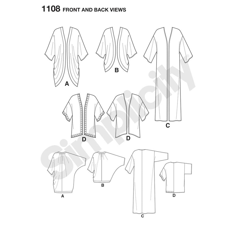 Simplicity 1108 - Women's Kimono's in Different Styles | Sewing ...