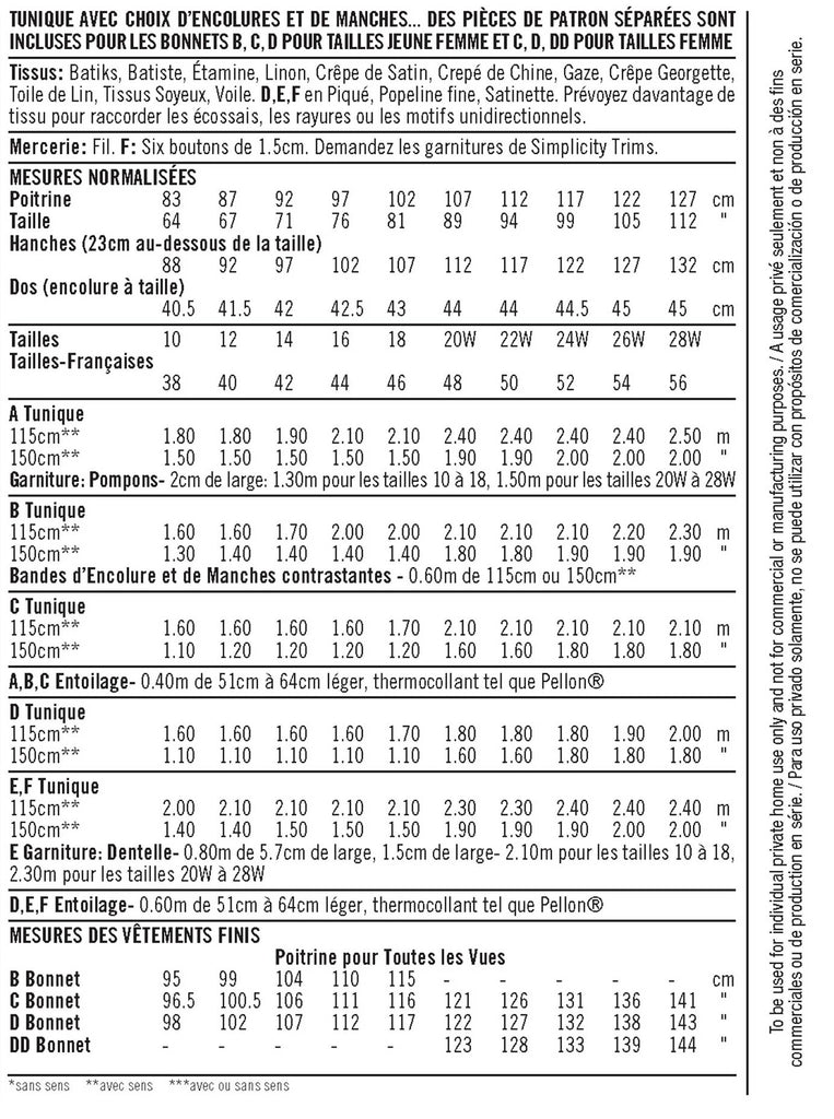 Simplicity 1461 - Women's and Plus Tunic with Neckline and Sleeve ...