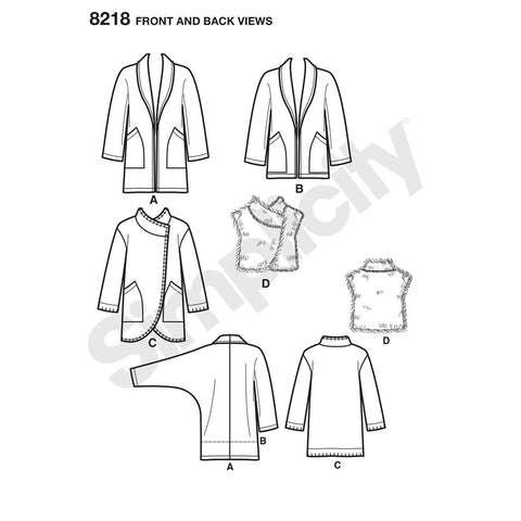 Simplicity 8218 - Women's Easy-to-Sew Jackets and Vest | Sewing ...