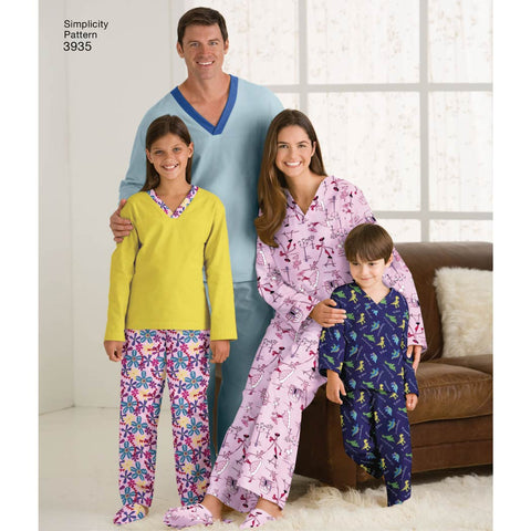 Simplicity 3935 - Women's/Men/Child Sleepwear | Sewing Patterns – My ...