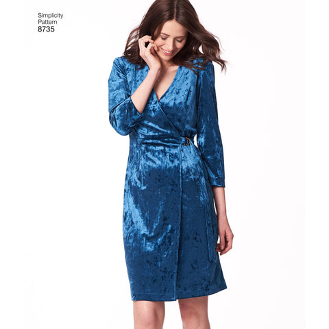 Simplicity S8735 - Women’s / Petite Women’s Wrap Dress | Sewing Pattern ...