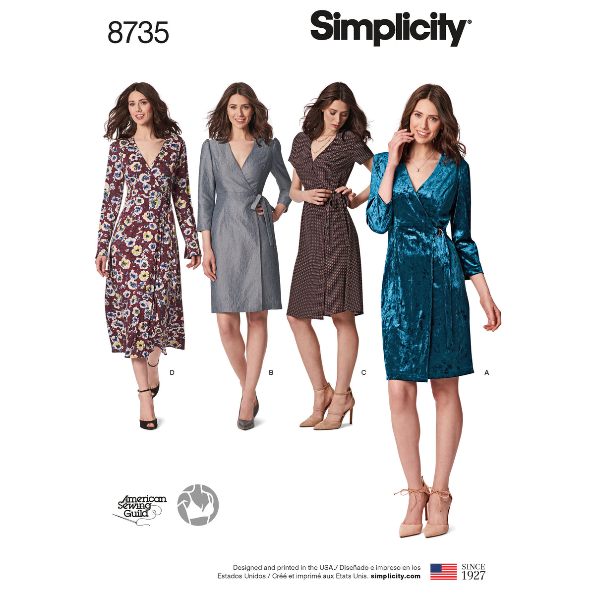 Simplicity S8735 - Women’s / Petite Women’s Wrap Dress | Sewing Pattern ...